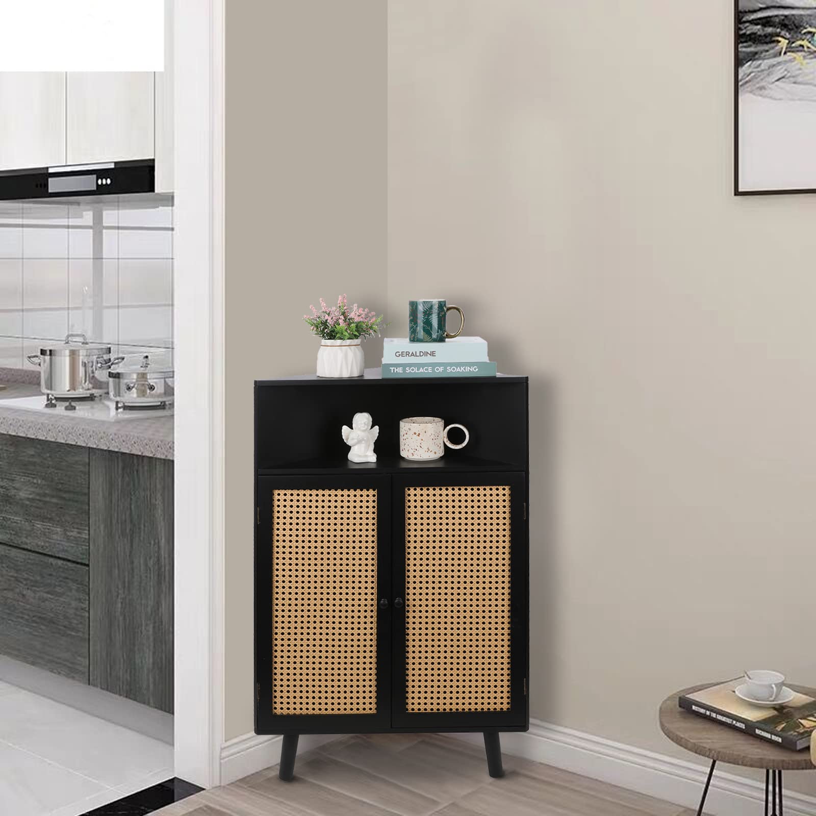 ZYBT Corner Cabinet Organizer with Doors