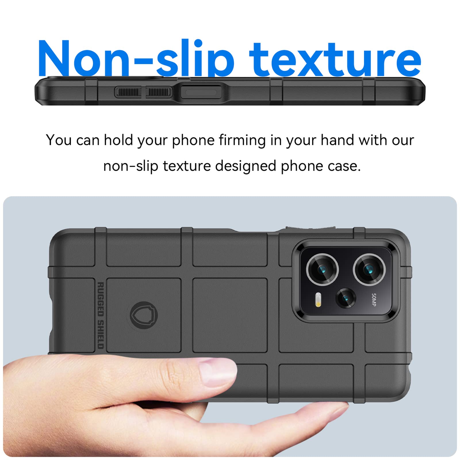 Ephoou Slim Phone Case for Xiaomi Redmi Note 12 Pro 5G, Rugged Shield with Military Grade Shockproof Protection Case Compatible with Redmi Note 12 Pro 5G /Note 12 Pro Speed/Poco X5 Pro HD-Black