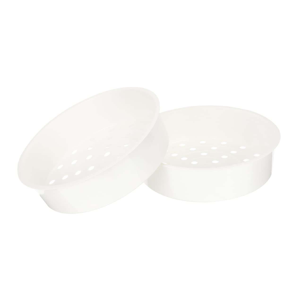 Zerodeko 4 pcs rice cooker steamer food steamer steam basket steamer insert basket steaming rack stand sticky rice steamer basket buns steamer basket veggie steamer liner pp filter white