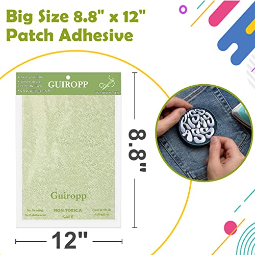 Magic Patch, Patch Magic Adhesive Cut to Fit Freestyle Double-Sided Patch Adhesive Kit (1-Pack) Boy/Girl Scout Patch Adhesive Perfect Decals on Fabric, Clothes, Hats, Bags, and Jeans