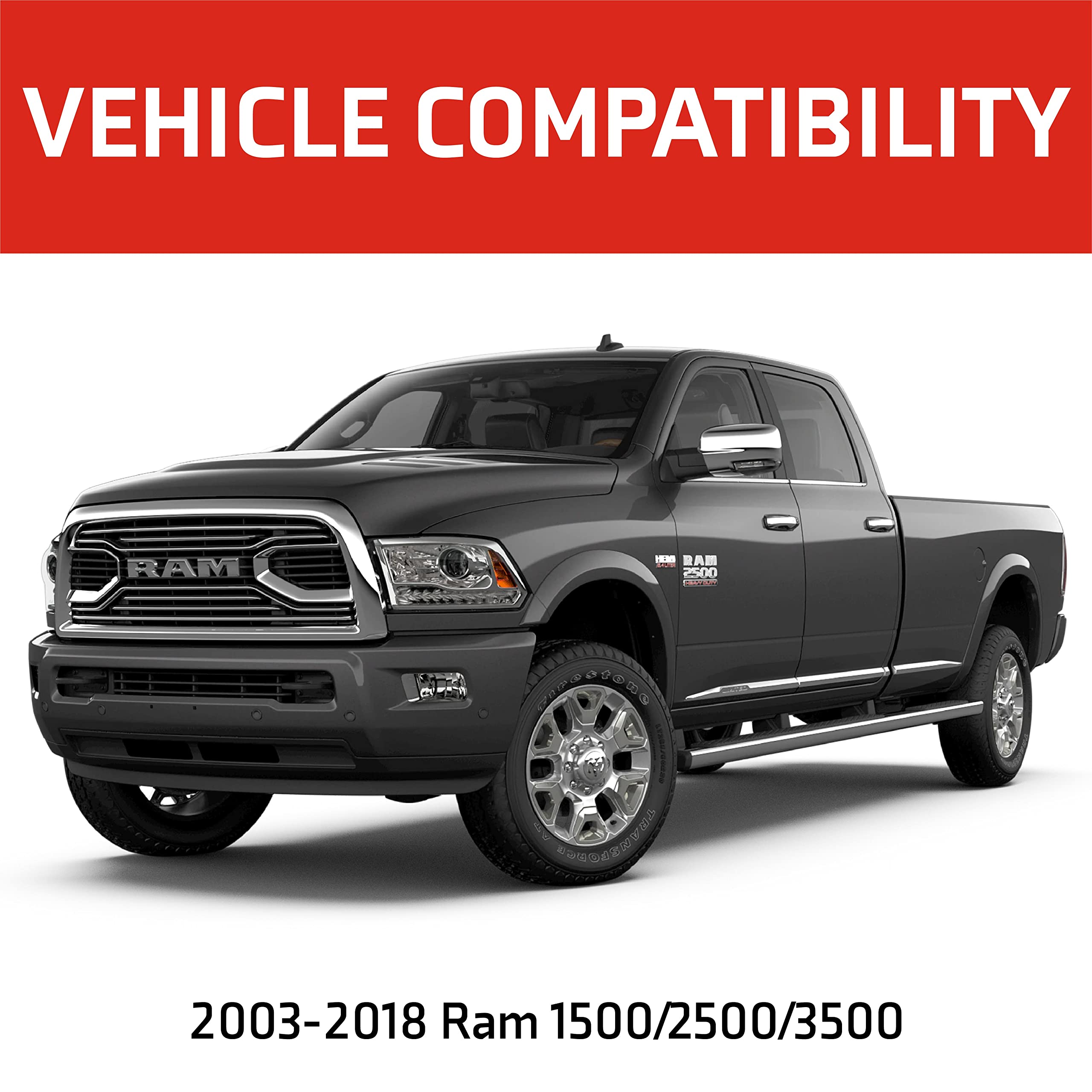 TrendsAuto Gate King Tailgate Adjuster for 2003-2018 Ram 1500 2500 3500 | Replaces Truck Tailgate Cable or Tailgate Assist, Secures Loose Items | Includes Decal | 490318