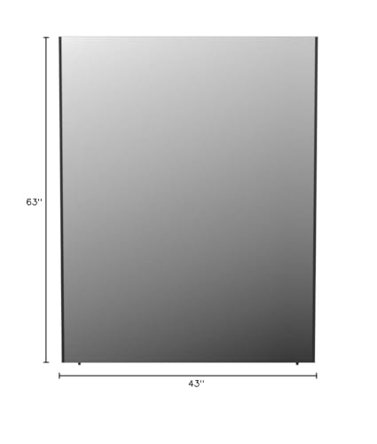brisafe Full Length Mirror with Stand, 63"x43" Super Lightweight Glassless Home Full Floor Mirror, Oversized 0.04mm Nano-Film Gym Mirror, Black