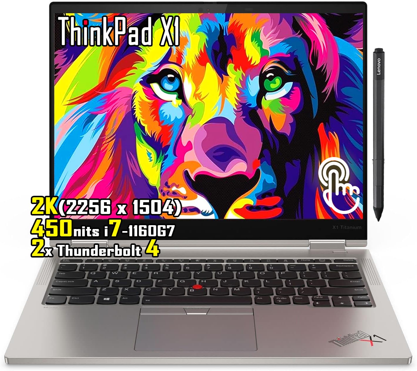 Lenovo ThinkPad X1 Titanium Yoga 13.5" 2-in-1 Touch 2K(2256 x 1504) Ultra-Slim Laptop EVO i7-1160G7 Wi-Fi 6 450nits 2xThunderbolt4 Win11 Pro w Digital Pen & HDMI (16GB RAM | 512GB PCIe SSD)