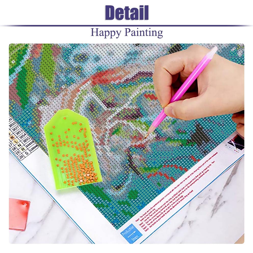 ICECHEN Art Leopard Diamond Painting Kits - 5D Diamond Art Kits Full Drill Diamond Painting Kits for Adults Kids Beginner, Diamonds Dots Arts and Crafts for Adults HomeWall Decor 12X16 inch