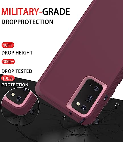 Guirble for Samsung Galaxy S20 Case,Shockproof Dropproof Galaxy S20 Case,Heavy Duty Protective for Samsung S20 Case 6.2 Inch (Purple/Pink)