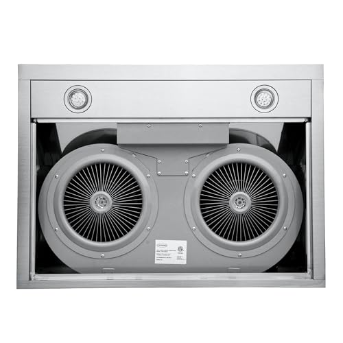 COSMO COS-KS6U30 30 in. Haven Collection 500 CFM Ducted Under Cabinet Range Hood, Touch Controls, LED Lights, Stainless Steel, 30 inch