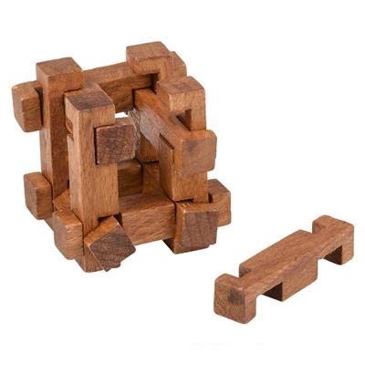 Mini Wooden Brain Teaser 3-D Puzzles 1.75β β 8 pk - Party Favors, Stocking Stuffers, Goody Bags, Classroom Prizes