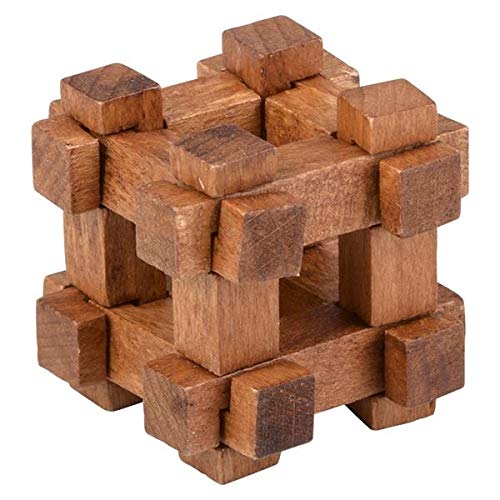 Mini Wooden Brain Teaser 3-D Puzzles 1.75β β 8 pk - Party Favors, Stocking Stuffers, Goody Bags, Classroom Prizes