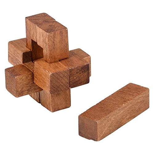 Mini Wooden Brain Teaser 3-D Puzzles 1.75β β 8 pk - Party Favors, Stocking Stuffers, Goody Bags, Classroom Prizes