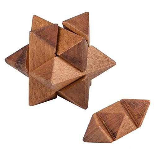 Mini Wooden Brain Teaser 3-D Puzzles 1.75β β 8 pk - Party Favors, Stocking Stuffers, Goody Bags, Classroom Prizes