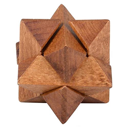 Mini Wooden Brain Teaser 3-D Puzzles 1.75β β 8 pk - Party Favors, Stocking Stuffers, Goody Bags, Classroom Prizes