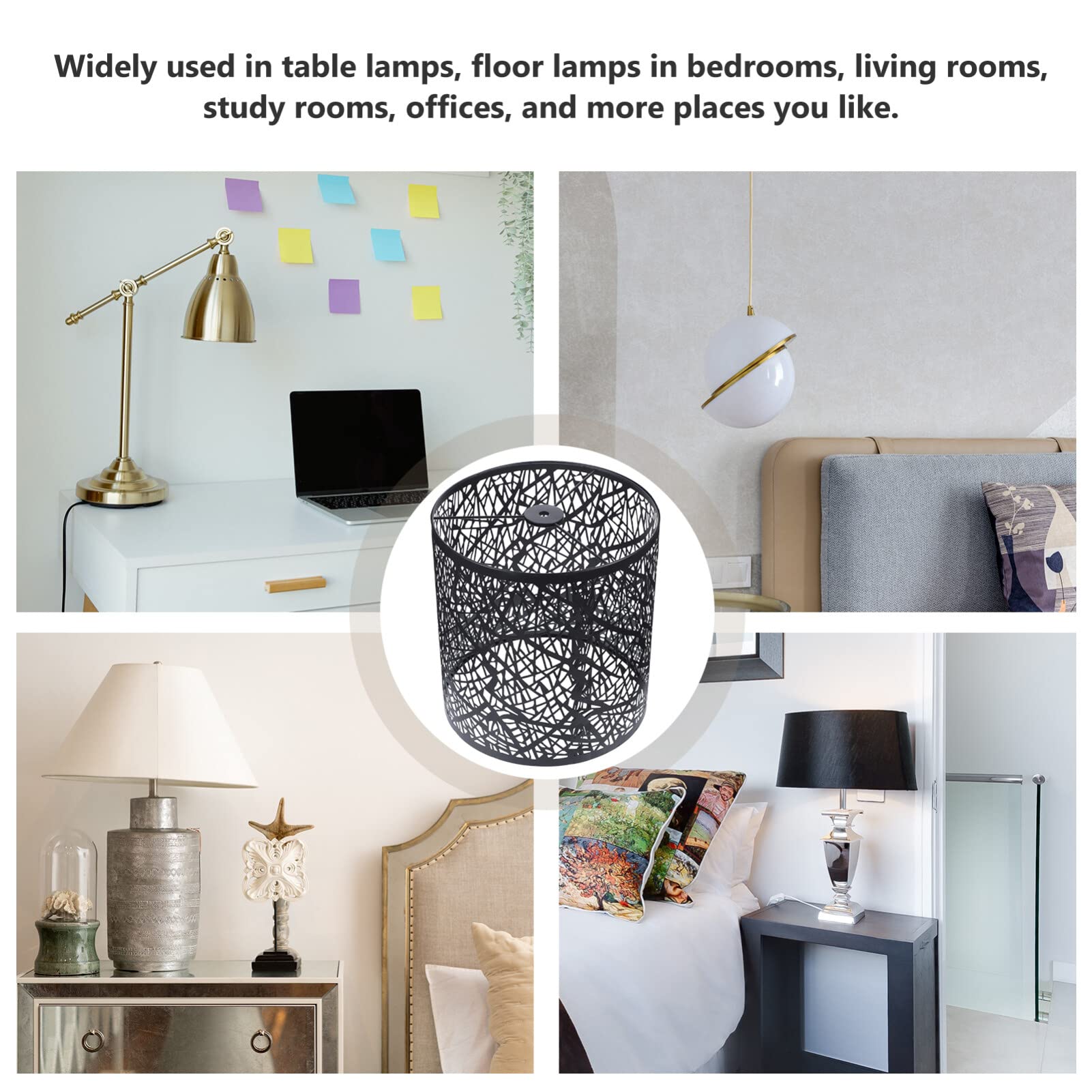 Wrought Iron Hollow Lampshade Black Lampshades Lamp Shade Large Lamp Shade Replacement Table Lampshade Metal Lampshade Floor Lampshade Table Lamp Shades Lampshades for Table Lamp