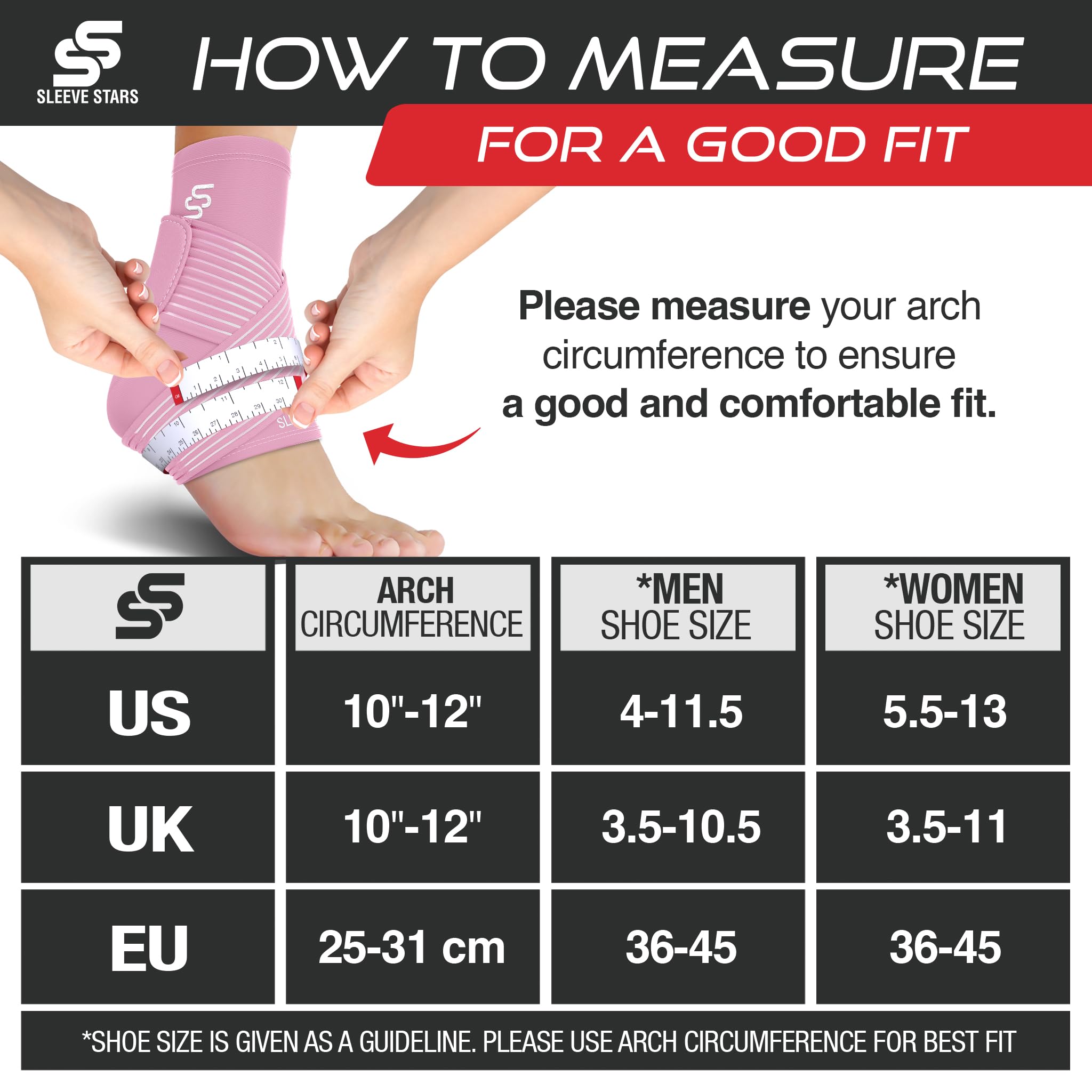 Sleeve Stars Ankle Brace for Sprained Ankle, Plantar Fasciitis Relief Ankle Support for Men and Women, Ankle Compression Sleeve w/ Strap (Single/Baby Pink)