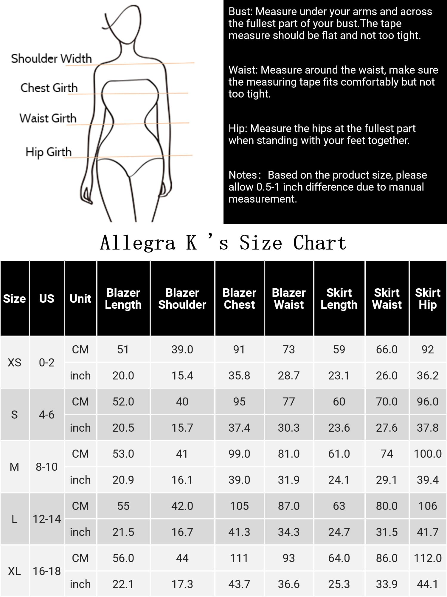 Allegra K Business Suit Sets for Women's 2 Piece Outfits Collarless Peplum Blazer Formal Pencil Skirt Suit Small Black