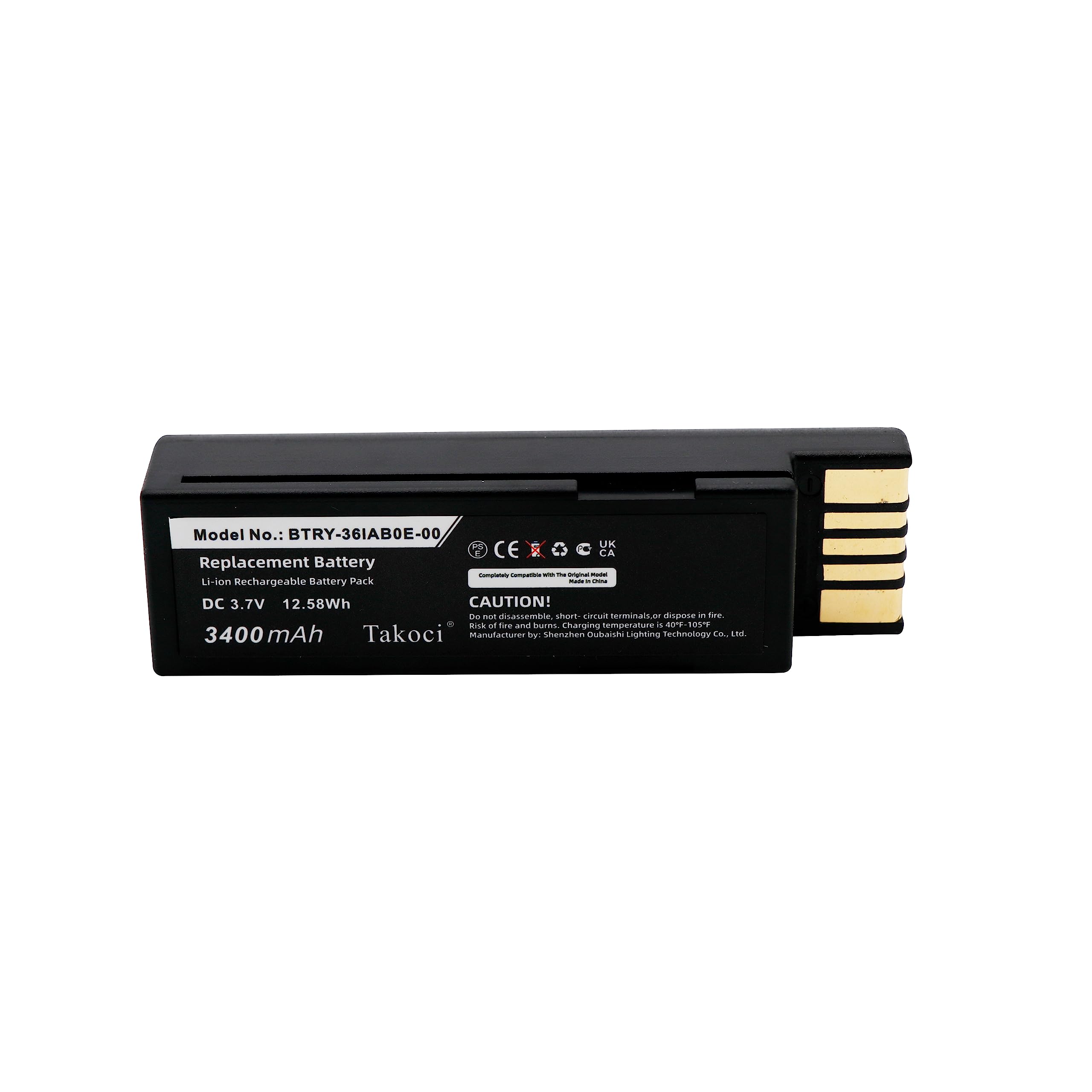TAKOCI Replacement Battery for Zebra DS3600 82-166537-01 DS3678 LI3600 EVM LS3600 LI3678 LS3678 BTRY-36IAB0E-00 3400mAh