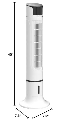 Evaporative Air Cooler, 45" Tower Fans that Blow Cold Air Cooling Fan with 90° Oscillating, Touch and Remote Control, 3 Mode / 3 Speeds, 5L Water Tank, 15H Timer, 2 Ice Boxes Fan for Bed Room Office