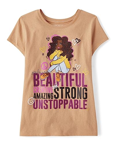 The Children's Place,Short Sleeve Graphic T-Shirt,Honey Pot,Medium (7/8)