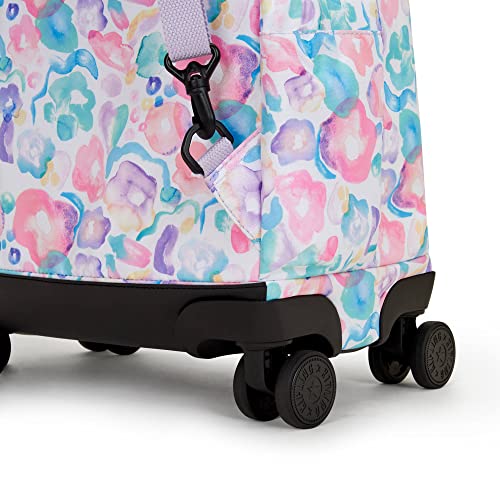 Kipling New Zea 15" Printed Laptop Rolling Backpack Aqua Flowers