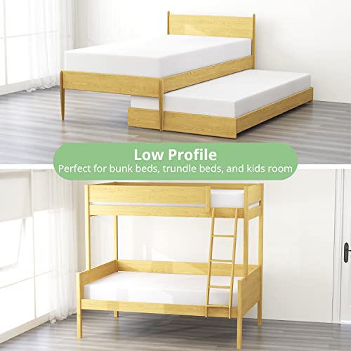 wOod-it Full Mattress, 8 inch Full Size Memory Foam Mattresses in a Box Cooling Gel Mattress for Bunk Trundle Bed Daybed, Medium Firm
