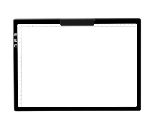 ANALOI A4 Light Box, LED Light Tracing Pad Rechargeable, Portable Light Copy Board for Diamond Art Painting, 6 Levels Stepless Dimming Drawing Tracking Light Pad, Artistic Design Sketching