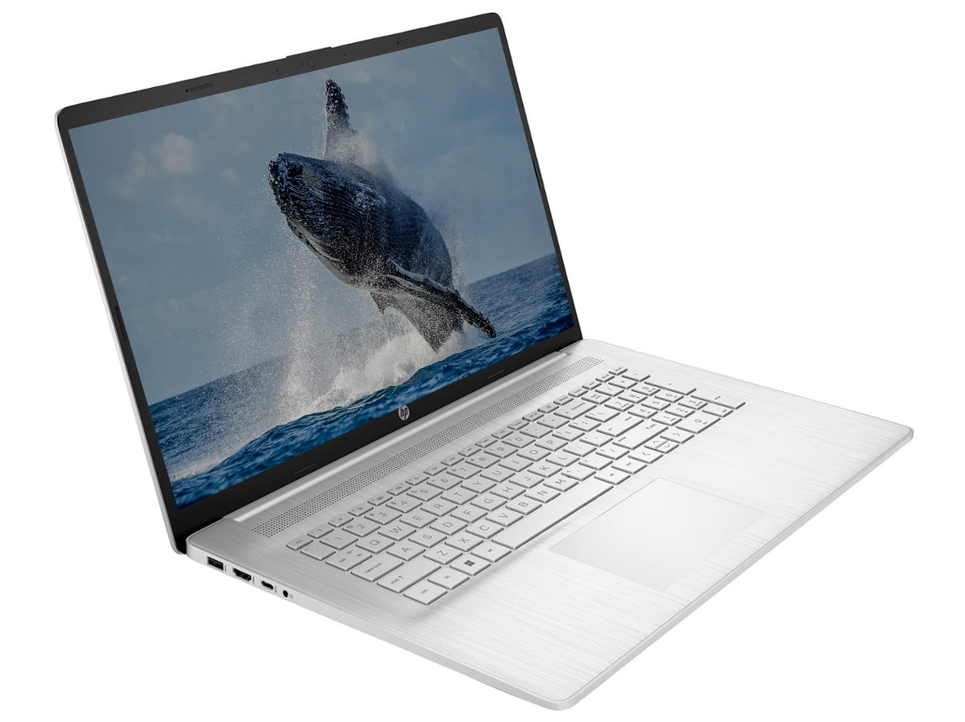 HP 17 HD+ Laptop, 2023 Upgrade, Intel Core i3-1125G4 (Quad-core), 64GB RAM, 1TB SSD, Webcam, Wi-Fi, HDMI, USB-C, Fast Charge,Bluetooth, Windows 11, School and Business Ready, ROKC HDMI Cable
