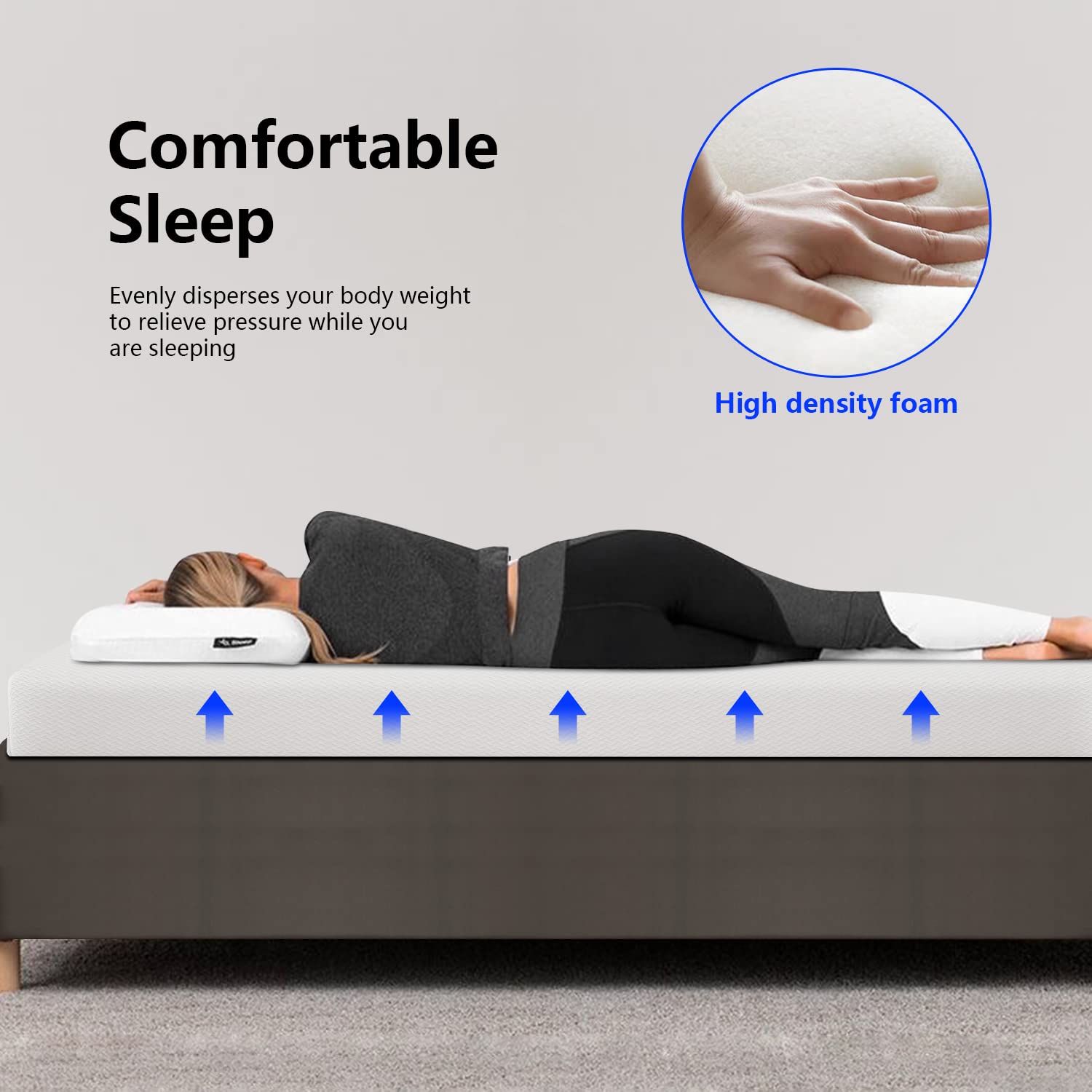 PayLessHere Queen Size Mattress,6 Inch Gel Memory Foam Mattress in a Box,Medium-Firm,Pressure Relief&Temperature Regulation,CertiPUR-US Certified,White