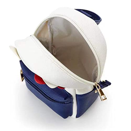Cartoon Anime Mini Backpack with key chain Cute PU Shoulder Bags Cosplay Handbag for Girls (Black 1)