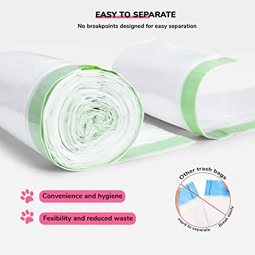 Bilibara 65 Count Drawstring Litter Box Liner Bags for Auto Self-Cleaning Litter Box, Extra Thick Leak Proof Cat Litter Replacement Waste Bags, Unscented, 22"W x 15.7"H, 4.6 Gal