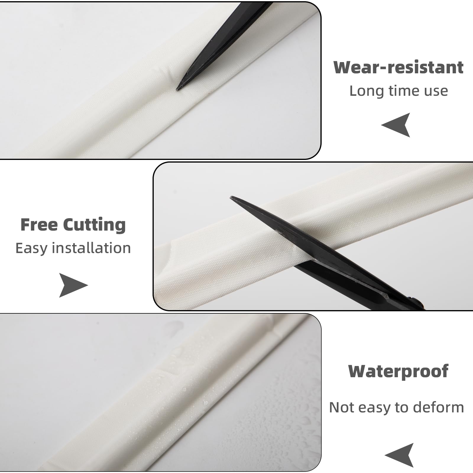 26 Feet Window Weather Stripping Seal Strip for Bottom and Side of Door, PU Foam Weather Strip for Window and Door Insulation Soundproofing