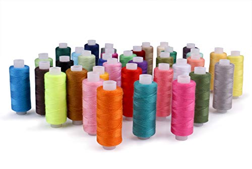 Luxbon Sewing Threads Kits 36 Colors Polyester 250 Yard Each Spools Sewing Thread Embroidery Machine Threads Quilting Thread for Hand Sewing/Machine Sewing