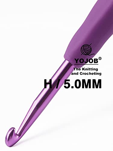 1Pack Size H / 5.0mm Crochet Hook, Super Smooth & Ergonomic for Beginner and Advanced (5.0mm-H)