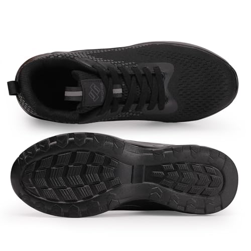 NIFOFISE Steel Toe Shoes for Women Safety Work Shoes Composite Toe Sneakers Slip Resistant Blk 39