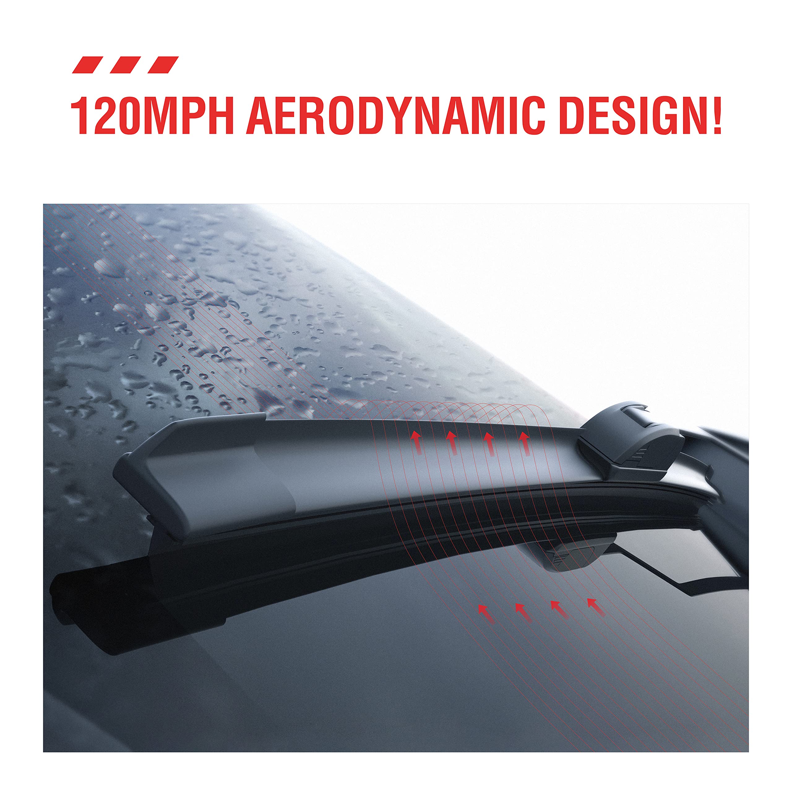24"/22" Windshield Wiper Blades Fit for Volvo XC90 2015-2005 /XC70 2007-2005/ S60 2009-2005 S80 2006-2004/V70 2007-2005+More Cars Pinch Tab-Set of 2
