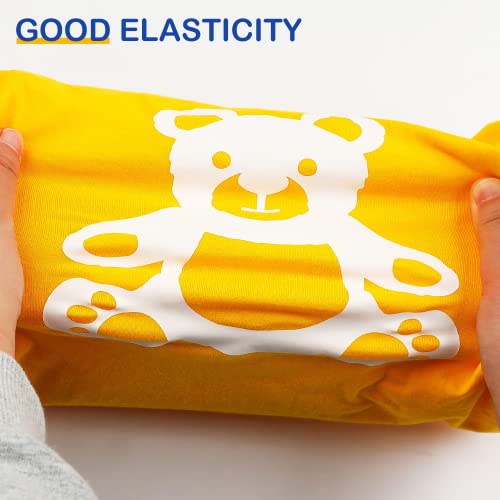 FURWEY Heat Transfer Vinyl Rolls HTV Vinyl - 12" x 25Ft White Iron on Vinyl, Easy to Cut & Weed for Heat Vinyl Design