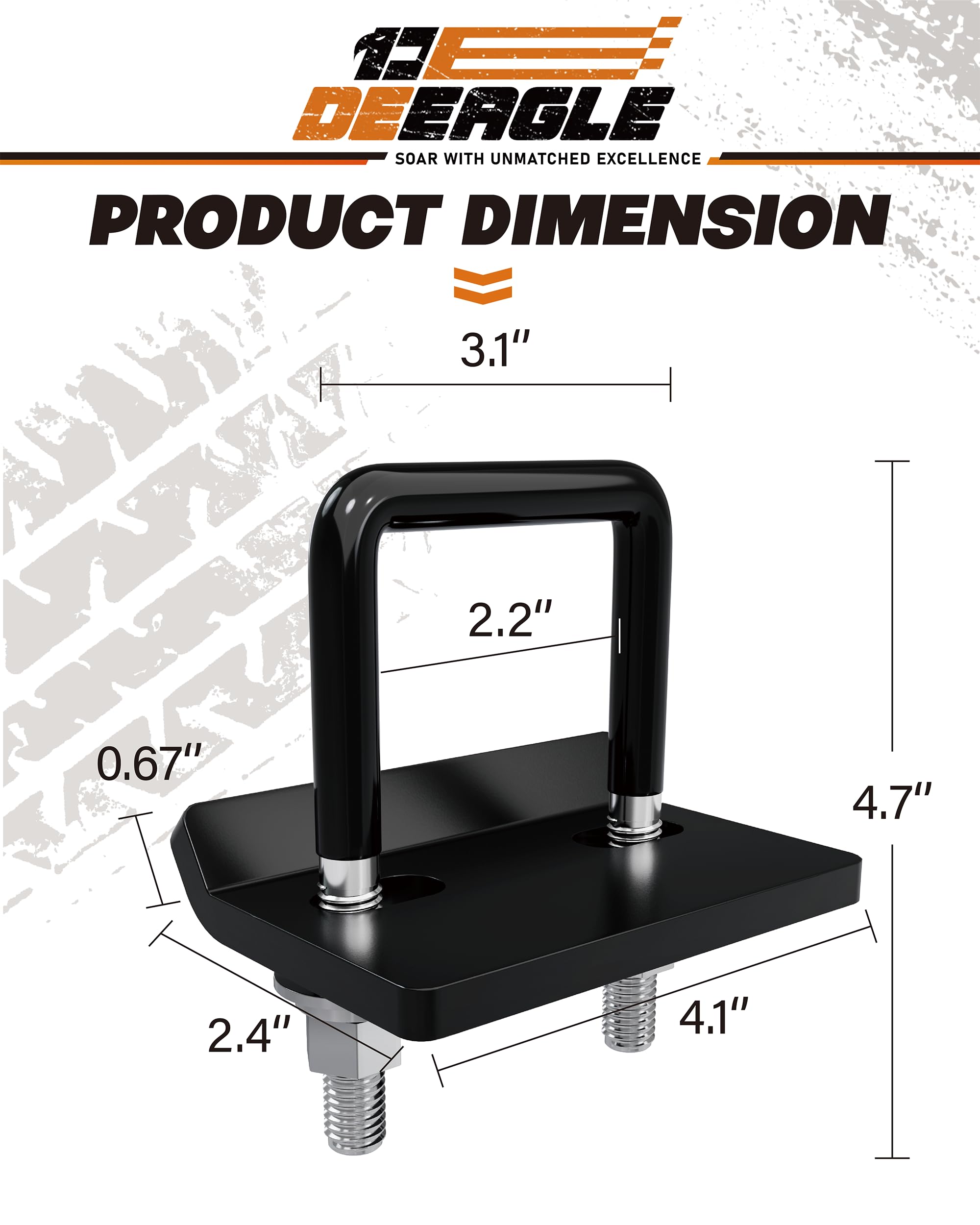 DEEAGLE Hitch Tightener Anti Rattle Stabilizer for 1.25" to 2" Trailer Hitches Reduce Movement On Hitch Mount Cargo Carrier Bike Rack Boat, RV Trailer Accessories