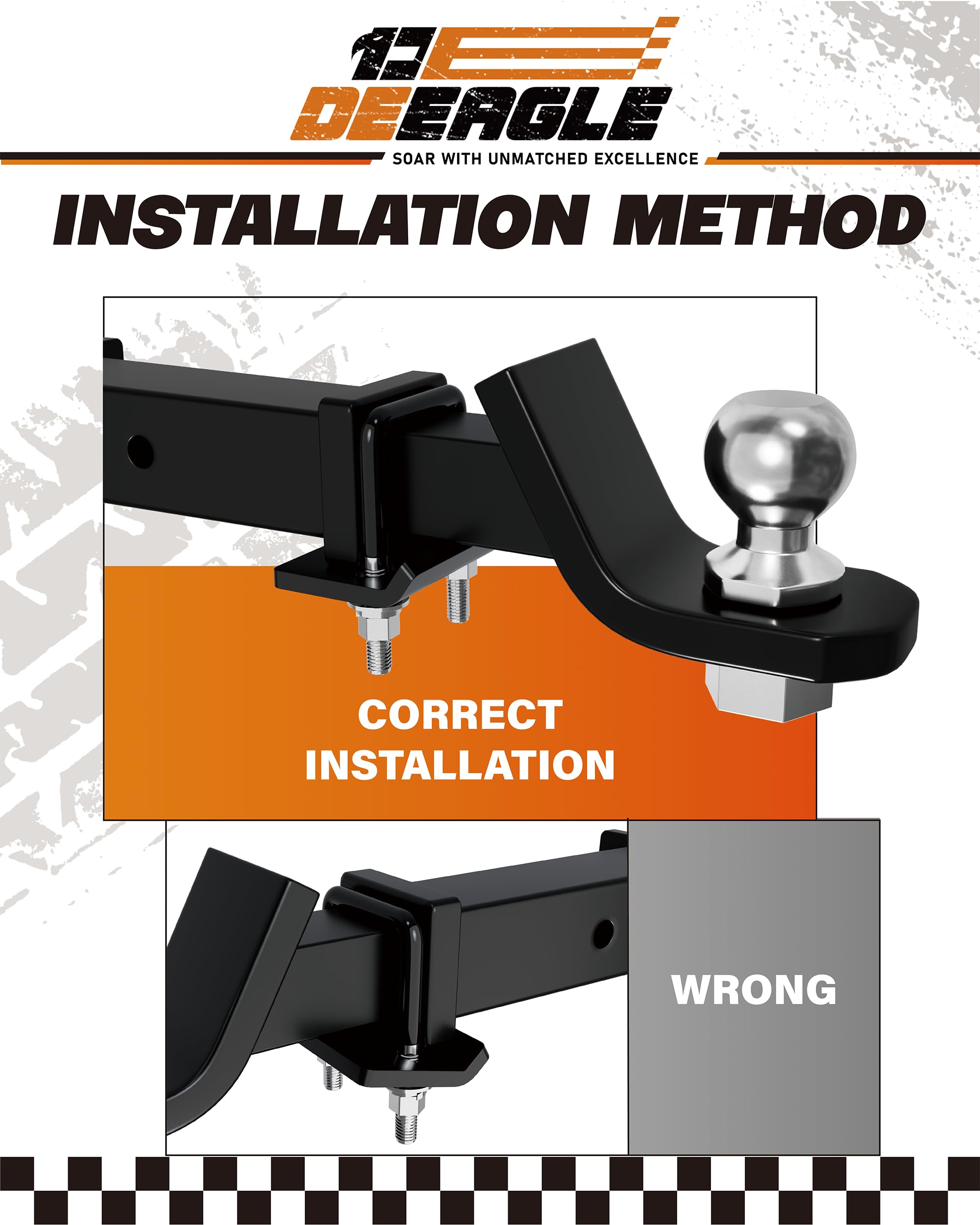 DEEAGLE Hitch Tightener Anti Rattle Stabilizer for 1.25" to 2" Trailer Hitches Reduce Movement On Hitch Mount Cargo Carrier Bike Rack Boat, RV Trailer Accessories