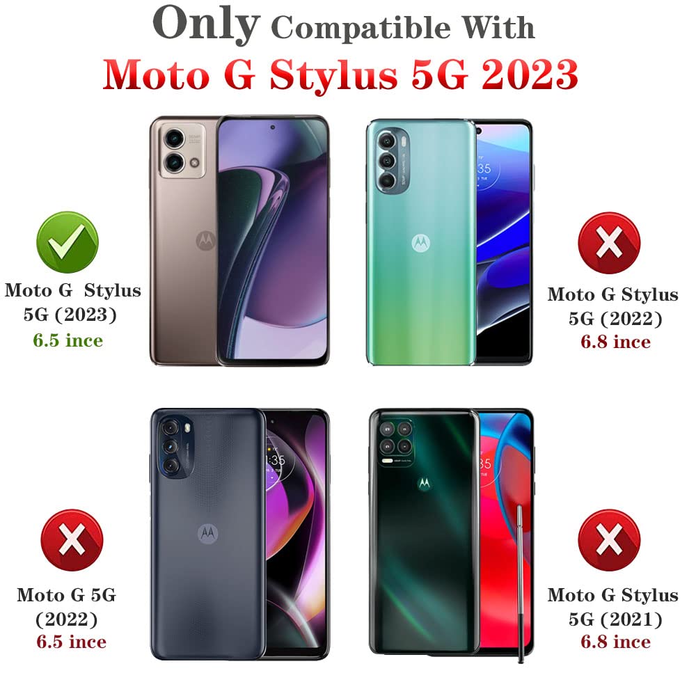 for Moto G Stylus 5g 2023 Case with Screen Protector, 360°Military Grade Rotatable Kickstand (Heavy Duty) Shockproof Protective Cases for Moto G Stylus 5G 2023 (Green)
