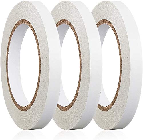 BYUEE 3 Rolls 0.4" x 30 Yards Double Sided Adhesive Sticky Tape for Crafts, Scrapbooking, Photography, Scrapbook Paper, Rubber Stamps, Card Making, Gift Wrapping, DIY, Arts, Office & Home Supplies