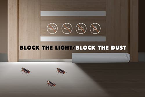 KOALA Design Under Door Draft Stopper 32 to 38 Inch Door Breeze Dust Air Blocker Adjustable Draft Stoppers Double Sided Draft Guard with 2.1 Foam (Gray-1)