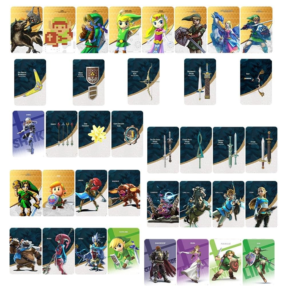 BeyondNice 40 Pcs Mini NFC Cards Compatible with tears of Kingdom Legend ZLD breath of wild