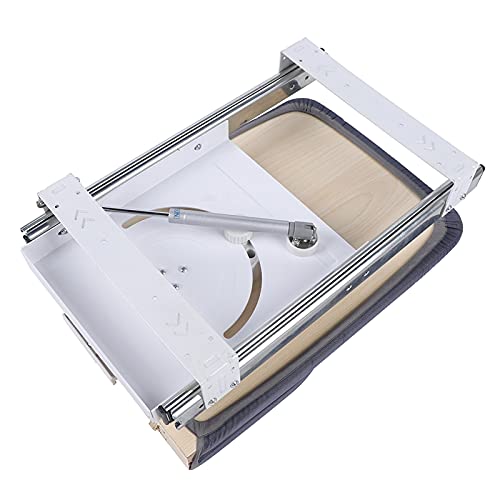 LGODDYS Folding Ironing Board Retractable Pull Out Ironing Board Closet Sliding Out Swivel Iron Board Space Saving Tabletop Small Ironing Board (Grey)