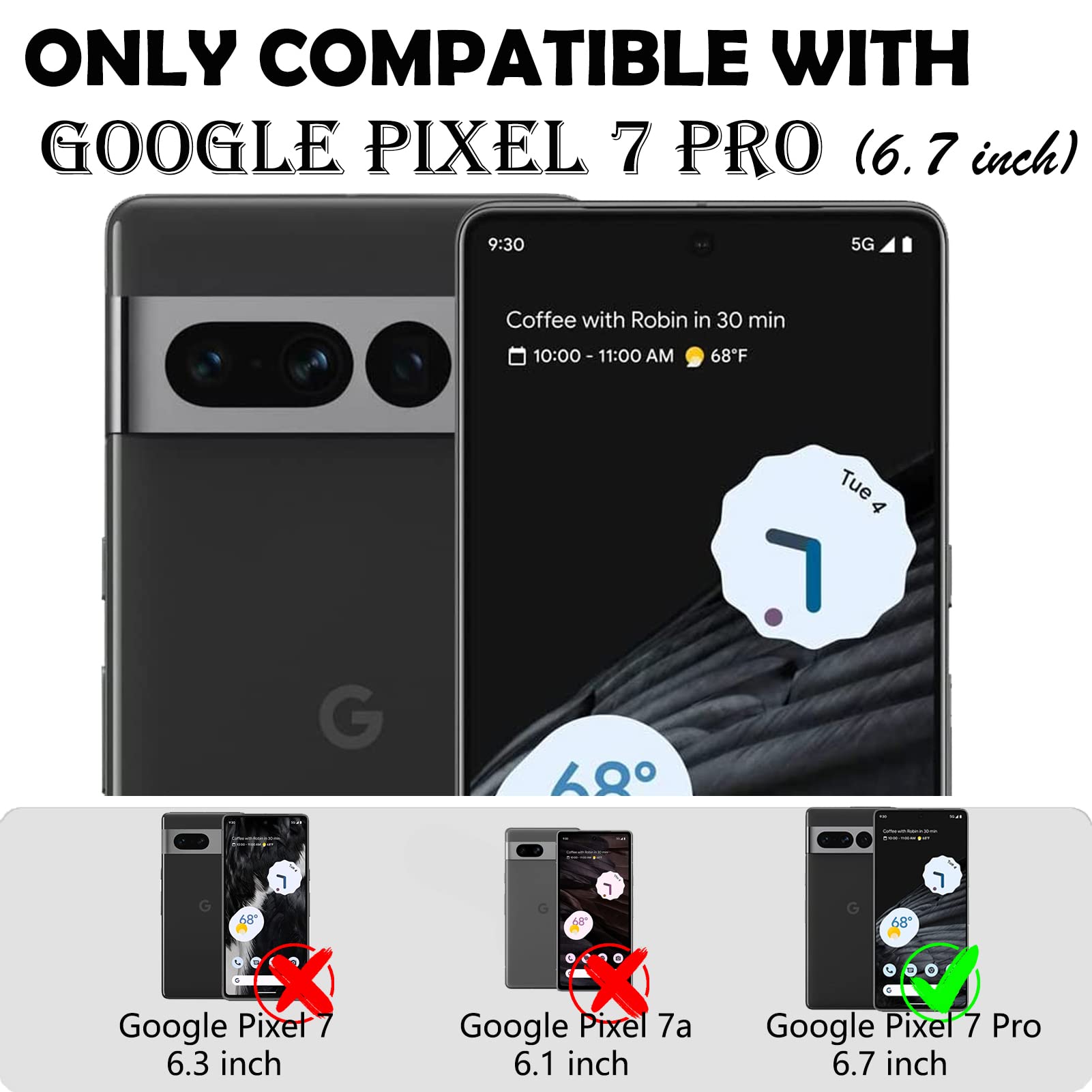 Annymall for Google Pixel 7 Pro Case with 2 Screen Protector,Full Body Shockproof Drop Protection Dustproof Heavy Duty Military Rugged Durable Cover for Google Pixel 7 Pro 6.7" (Pink/Blue)