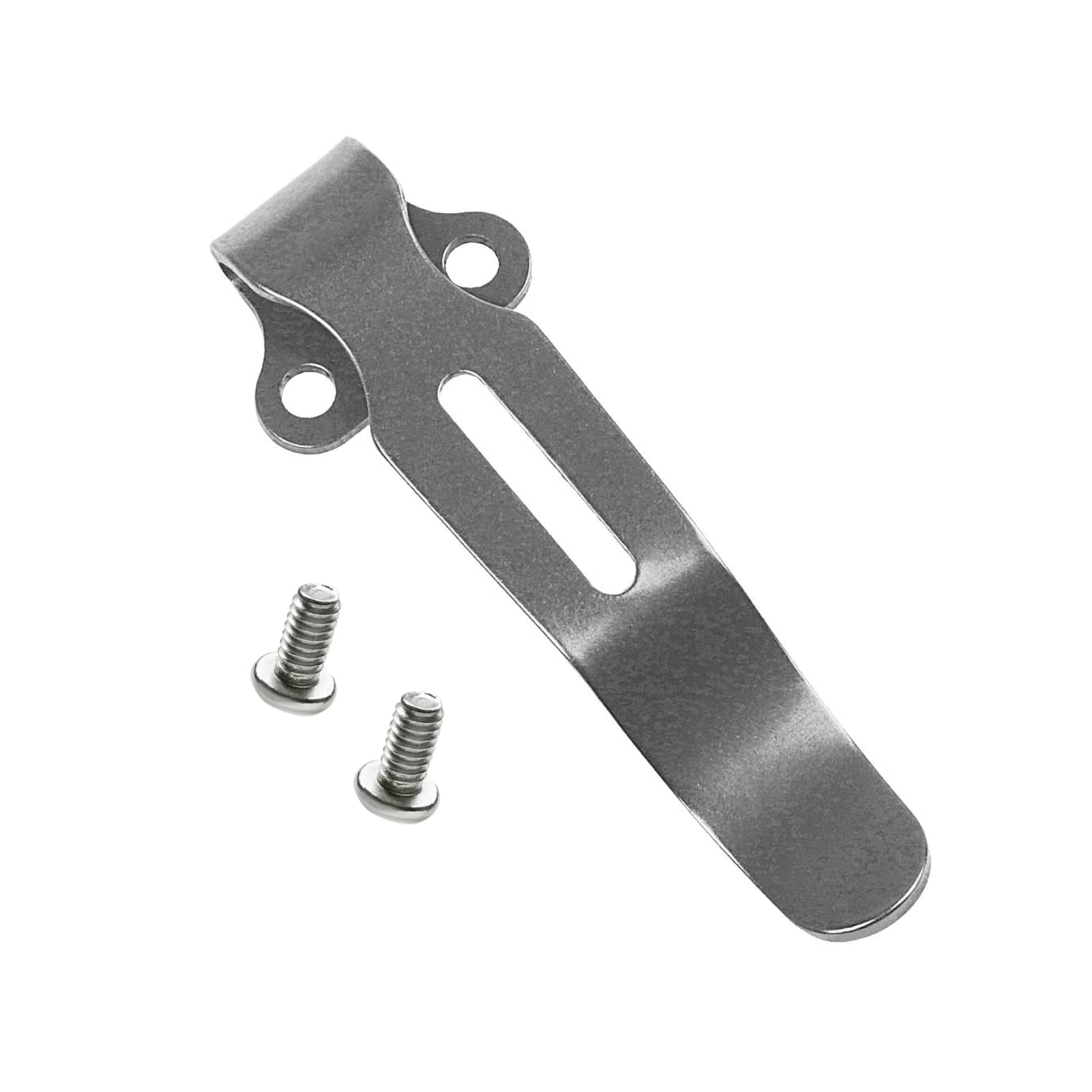 Premium Deep Carry Pocket Clip Set - Stainless Steel, Compatible with Benchmade Bugout 535 and Most Benchmade Knives - Includes 2Pcs Clip Screws, Stone Wash Color