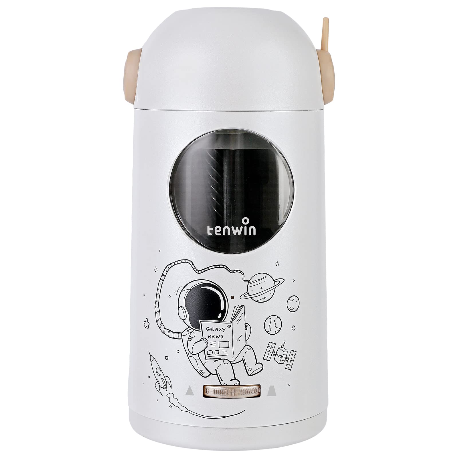 tenwin Rechargeable Electric Pencil Sharpener, Fully Automatic Pencil Sharpener for 7-11.5mm Pencils, Hands-Free Sharpener for Colored Pencils, Auto in&Out, Adjustable Pencil Nibs (Silver)