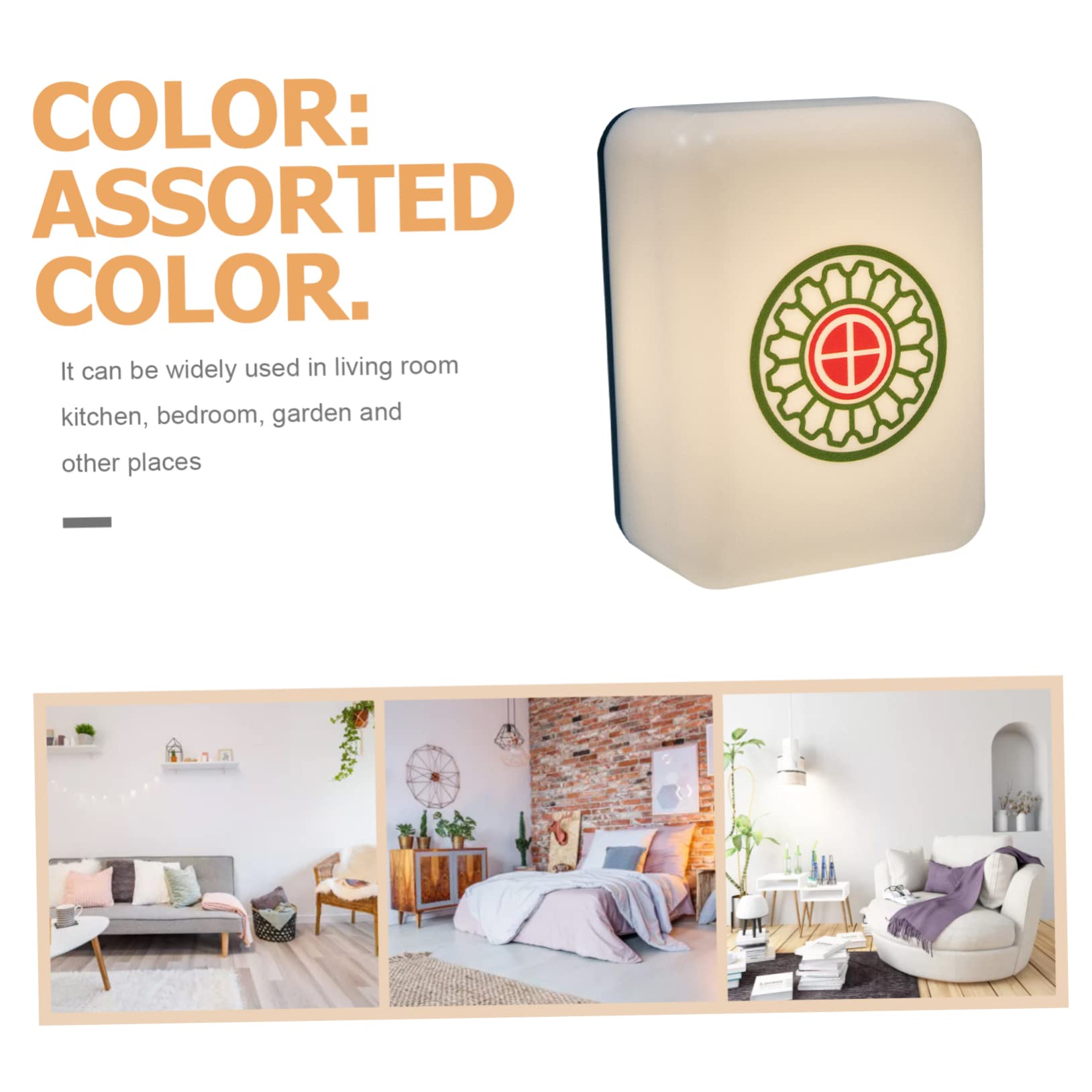 OSALADI 1pc Mahjong Light Lampara De Decorative Night Lights Night Light for Nursery Silicone Night Lamp Cartoon Book Light Night Lamp Mahjong Decorative Lamp