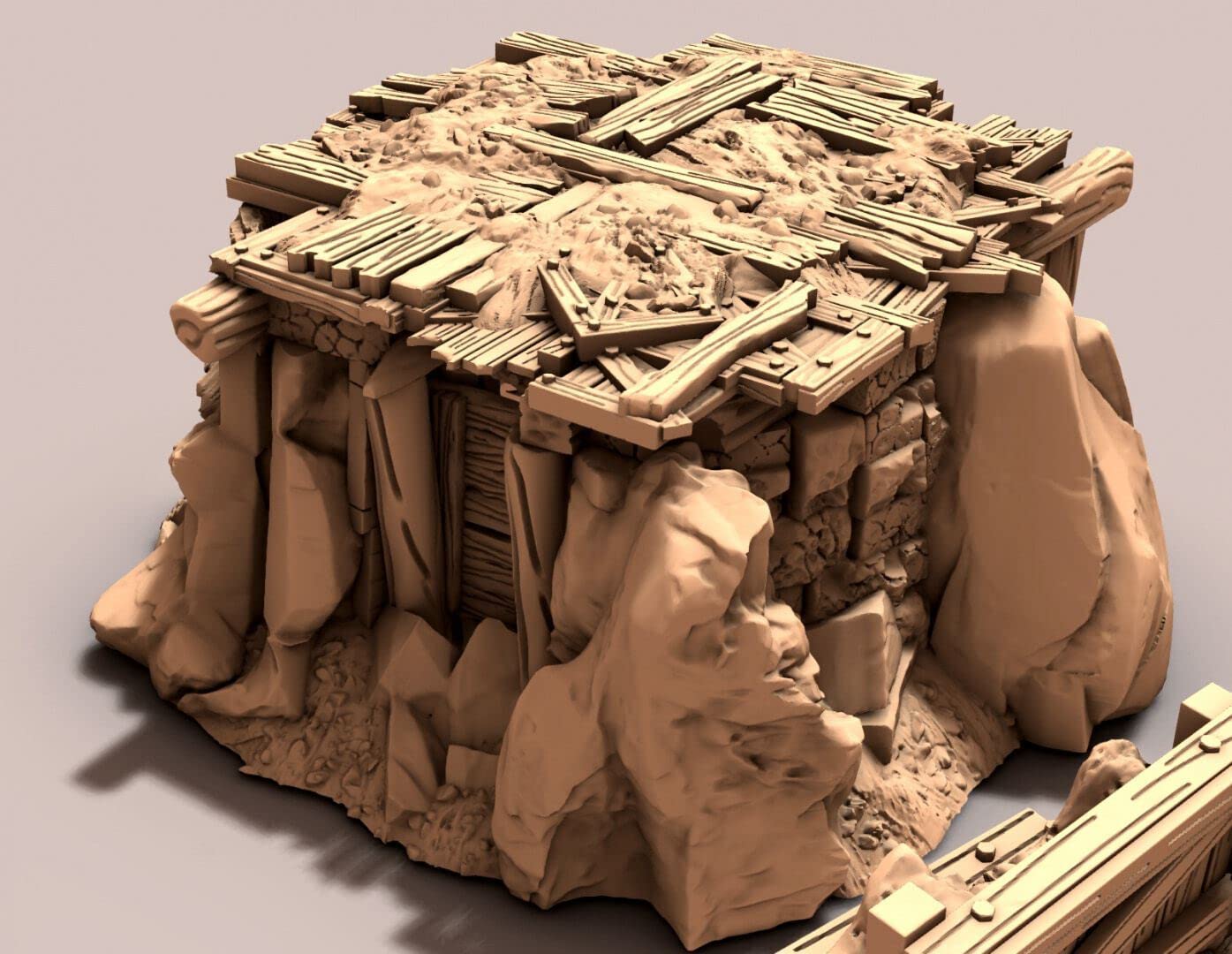 3D Printed Miniature: Badland Orc House #1 by GameScape3D