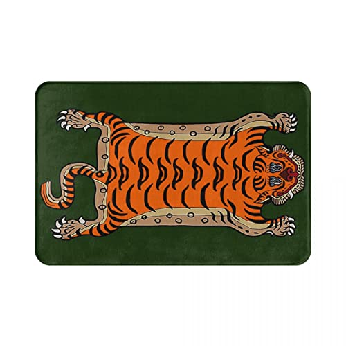 Tiger Skin Green Doormat Non-Slip Door Mat Waterproof Rugs Indoor Carpet Universal Welcome Mats Front Door 31"x20"