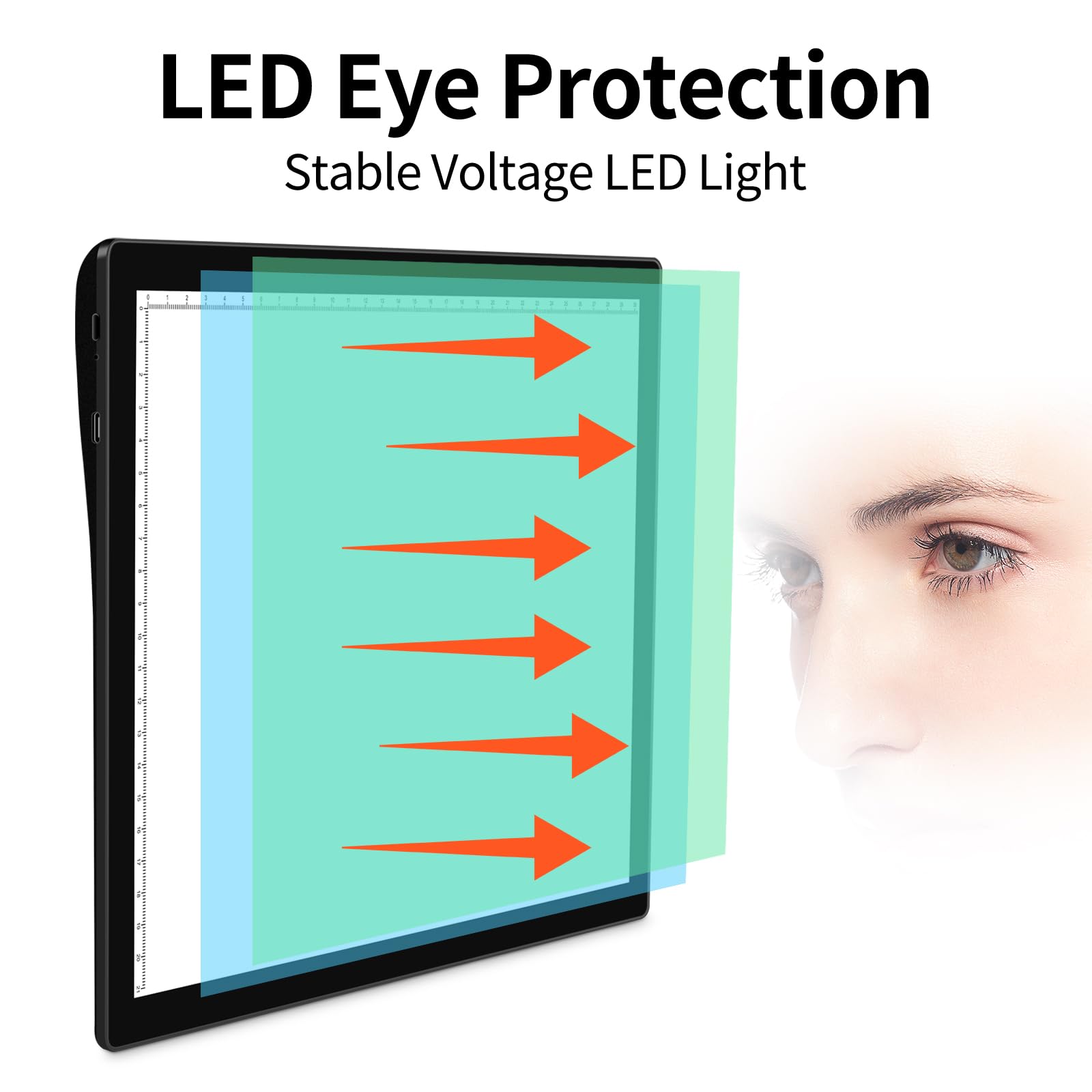 A4 Rechargeable Light Pad with Carry Bag, KOBAIBAN Wireless Magnetic Tracing Light Box, 5-Level Brightness LED Light Tablet Board, Cordless Battery Powered Light Drawing Table for DIY Diamond Painting