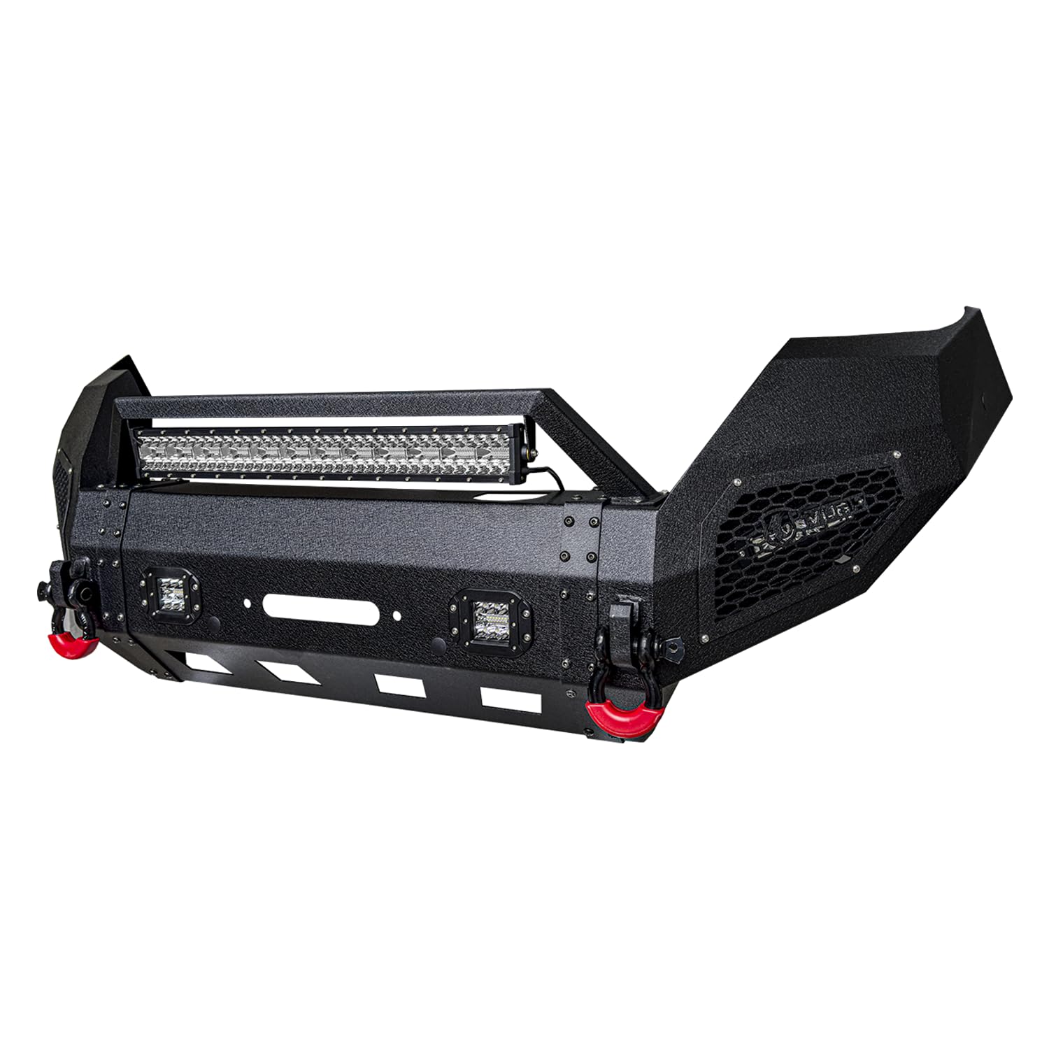LUYWTE Fit 2016-2023 Tacoma Steel Front and Rear Bumper With Winch Plate&Tire Carrier&LED Lights(Black Texture)