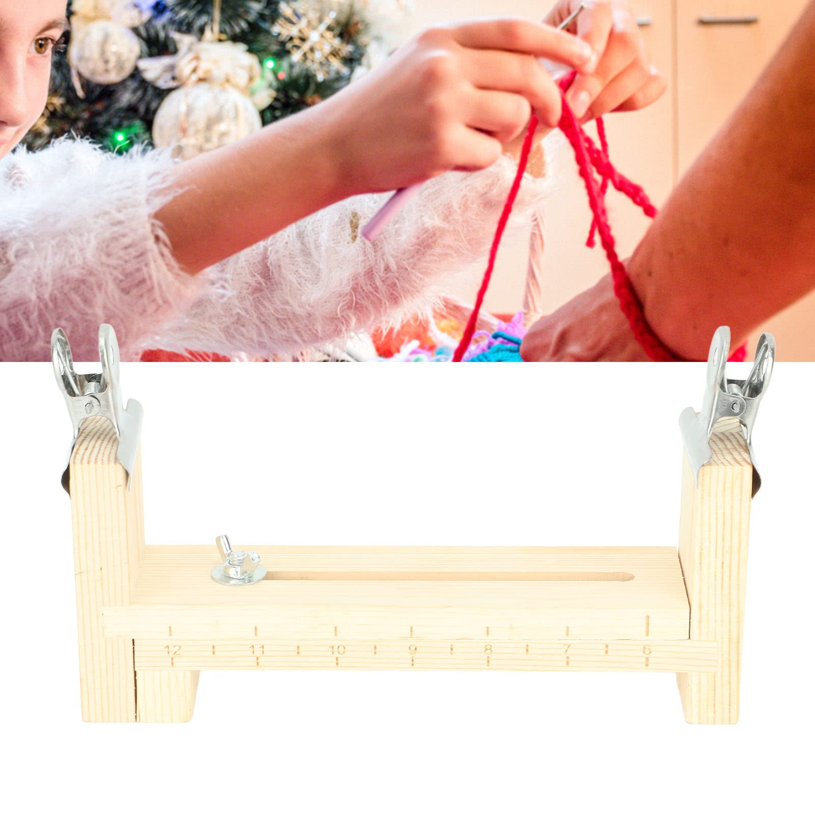 CHICIRIS Wood Bracelet Jig, Paracord Jig Bracelet Maker U Shape Metal Clips Adjustable Hand Rope Making Tool with 2 Clamp, DIY Wristband Rope Knot Braided Fixing Tools for Twisting Knitting